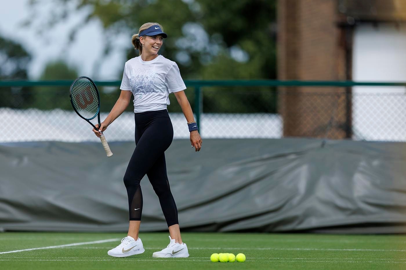 Katie Boulter during a practice session - The Championships, Wimbledon ...