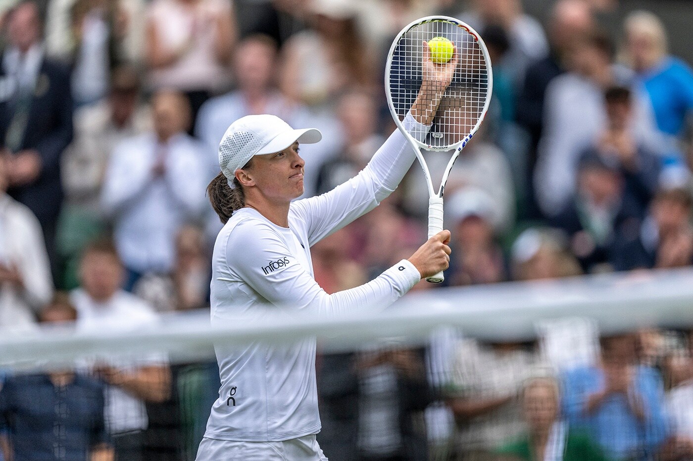 Iga Swiatek (POL) reacts after defeating Petra Martic - The ...