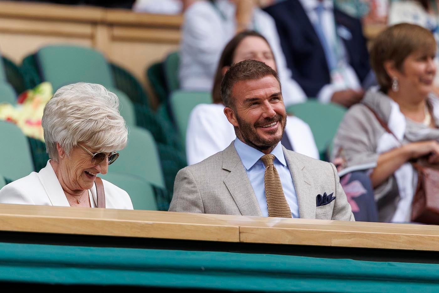 David Beckham and his mother Sandra in the Royal Box - The ...