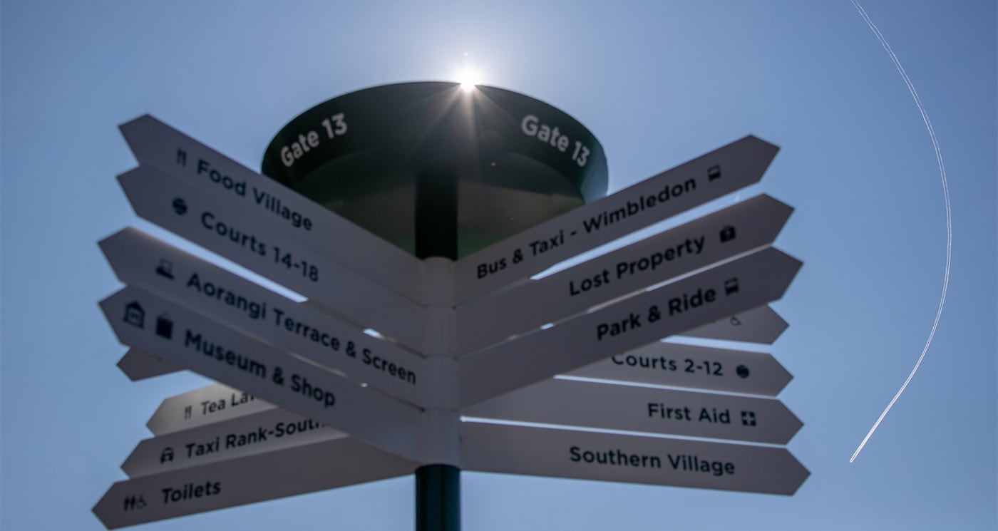 Vantage Point: Gate 13 Signpost - The Championships, Wimbledon ...